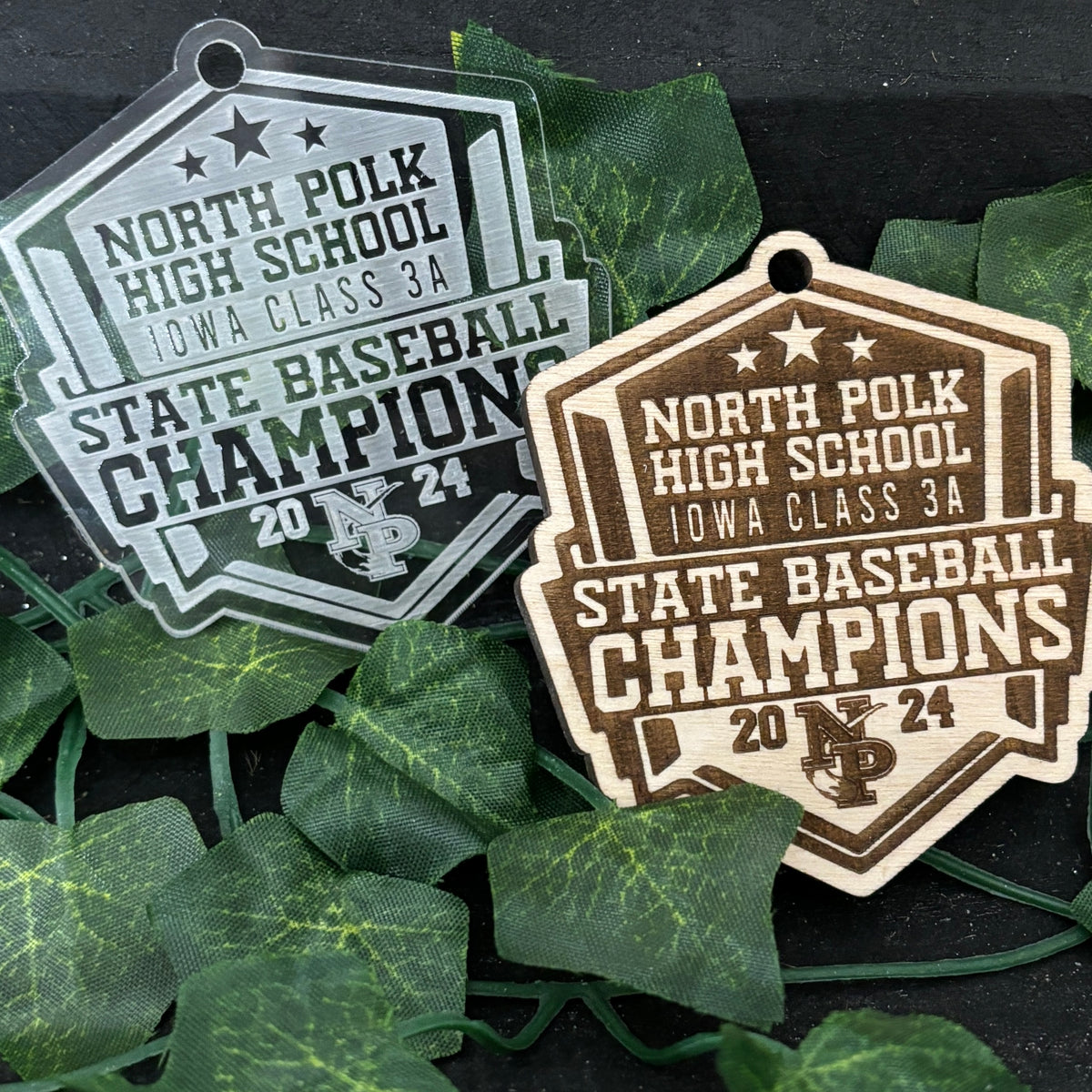 RTS / North Polk State BASEBALL Ornament – Oak and Berk