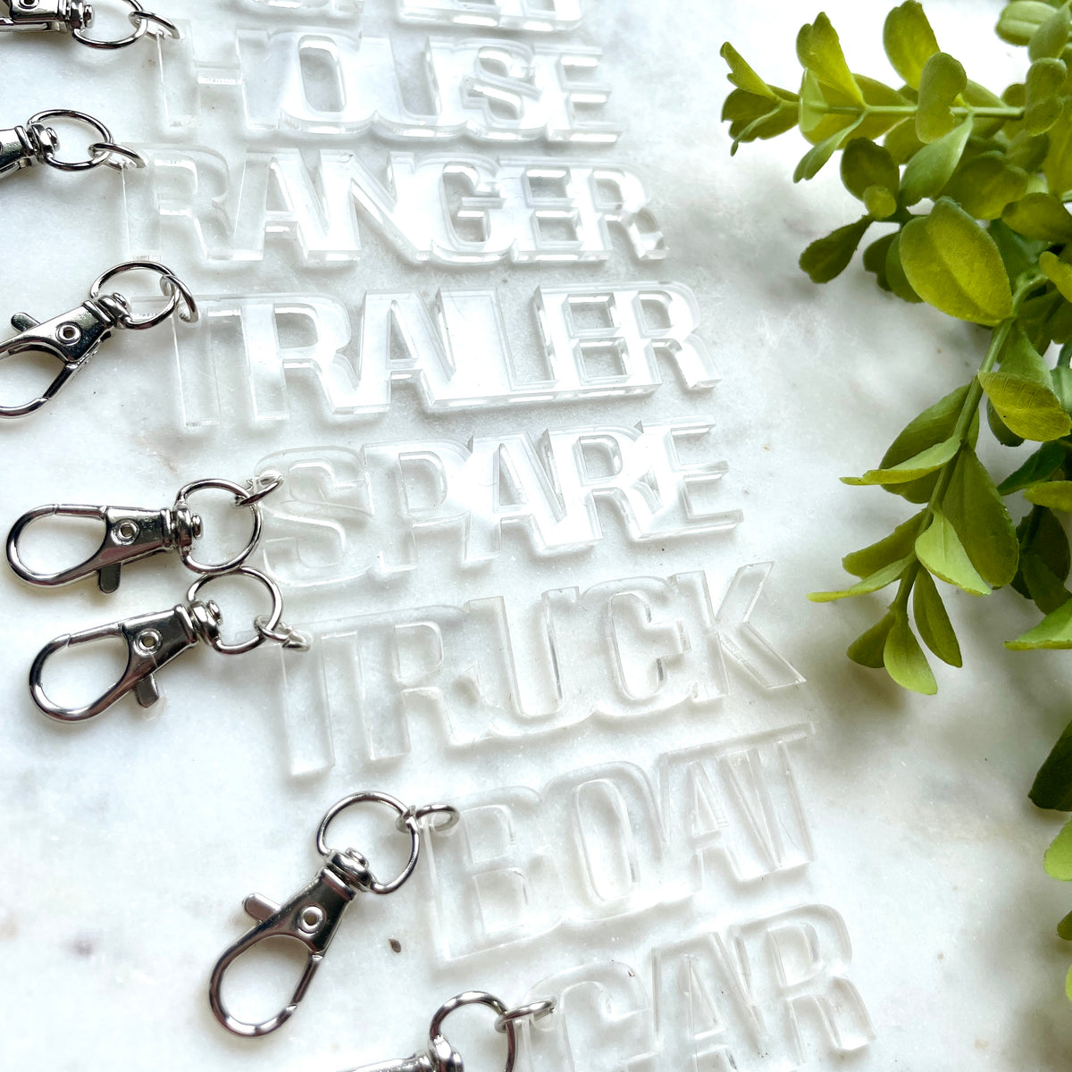 Clear Acrylic Word Keychains – Oak and Berk